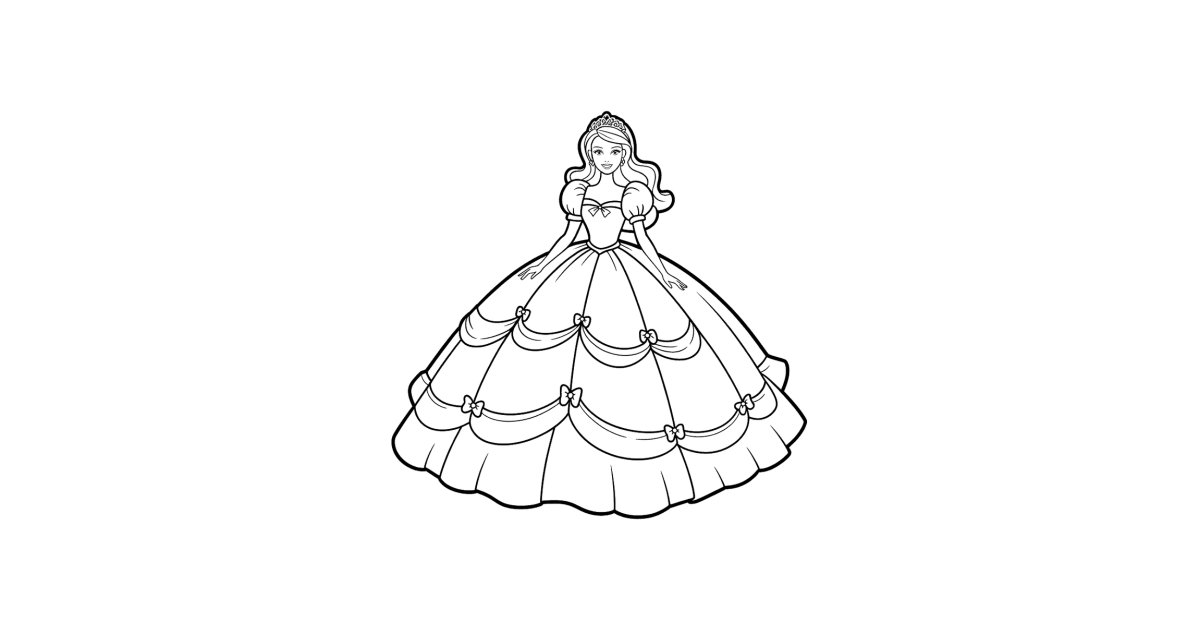 Barbie kleurplaat bal japon | Gratis Printen | Minipret