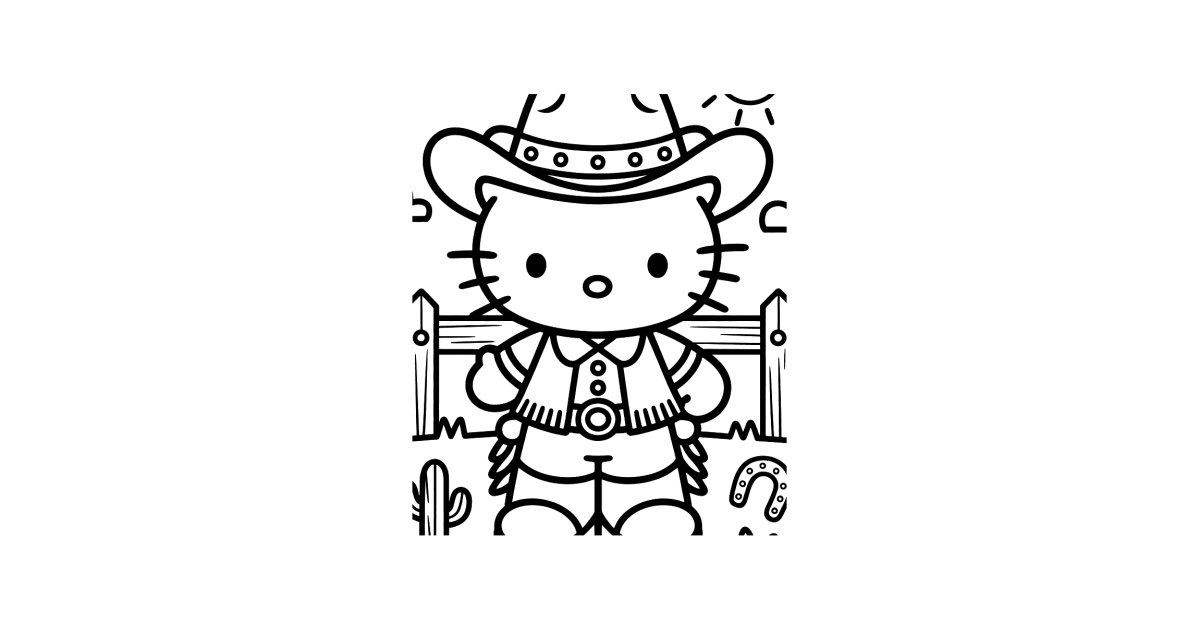 Hello Kitty kleurplaat gezicht close-up | Gratis printen | Minipret