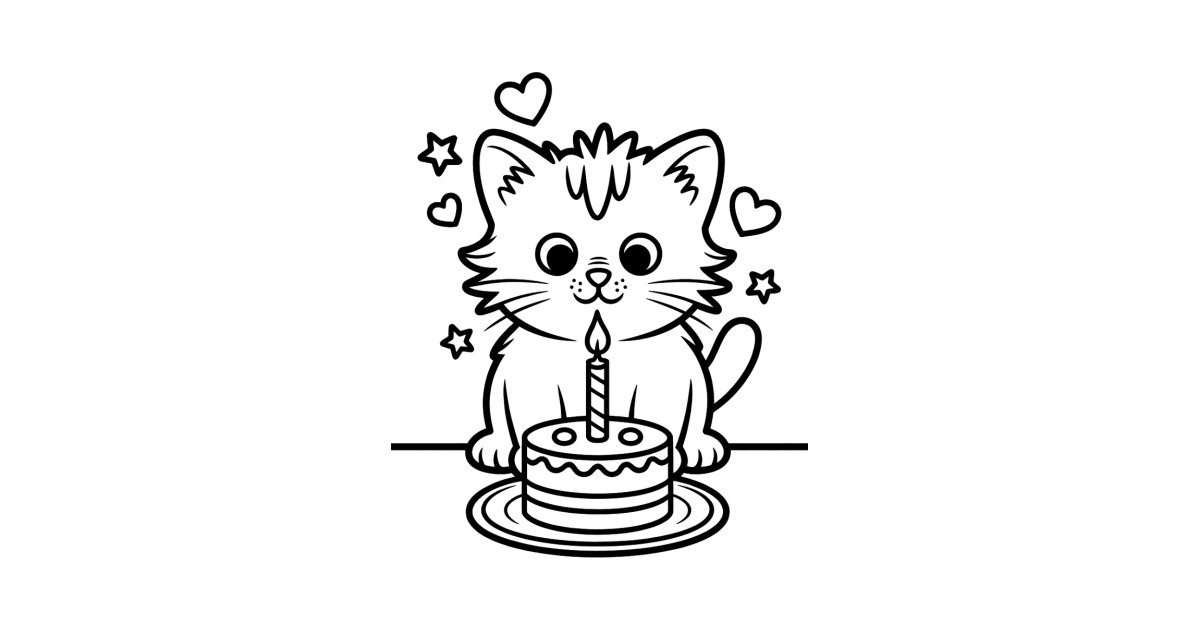 Kitten gezicht kleurplaat peuters | Gratis printen | Minipret