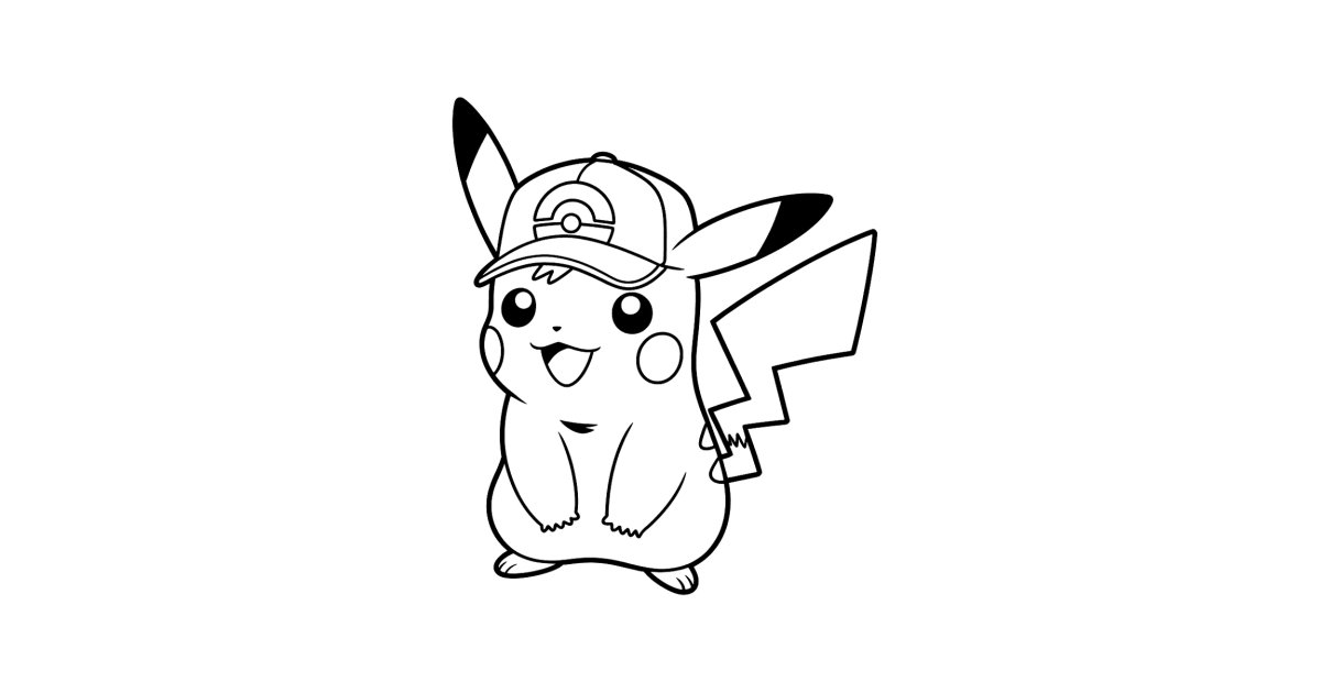 Pikachu als superheld met cape kleurplaat — Gratis printen | Minipret