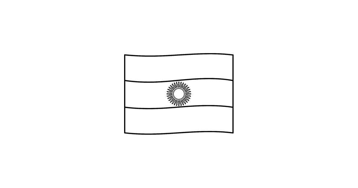 Vlag van Argentinië kleurplaat — Gratis printen | Minipret