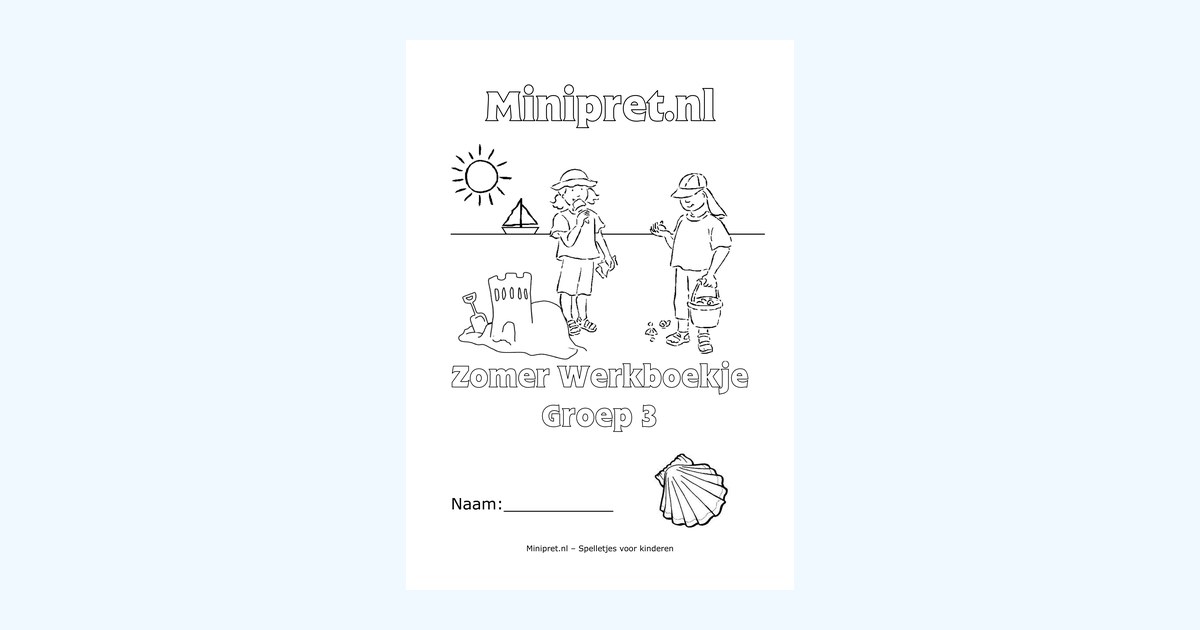 Zomer Werkboekje Groep 3 | Minipret